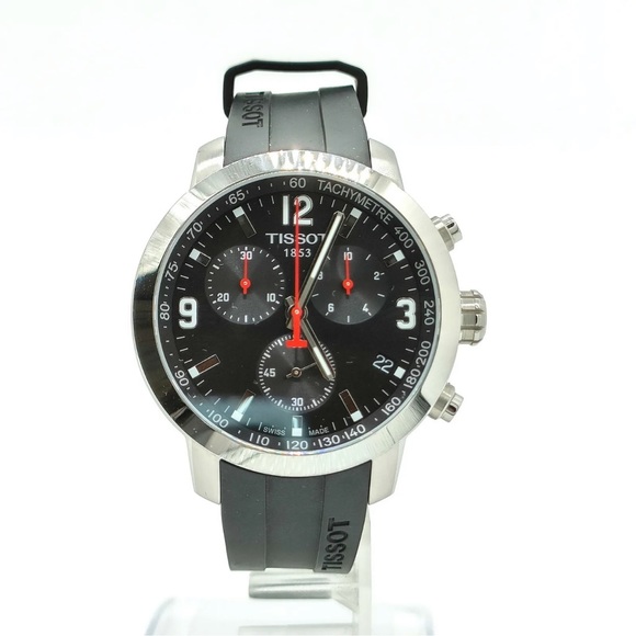 Tissot | Accessories | Tissot Watch T5547a Chronograph Good Condition 41mm Mens Black 1050441 ...